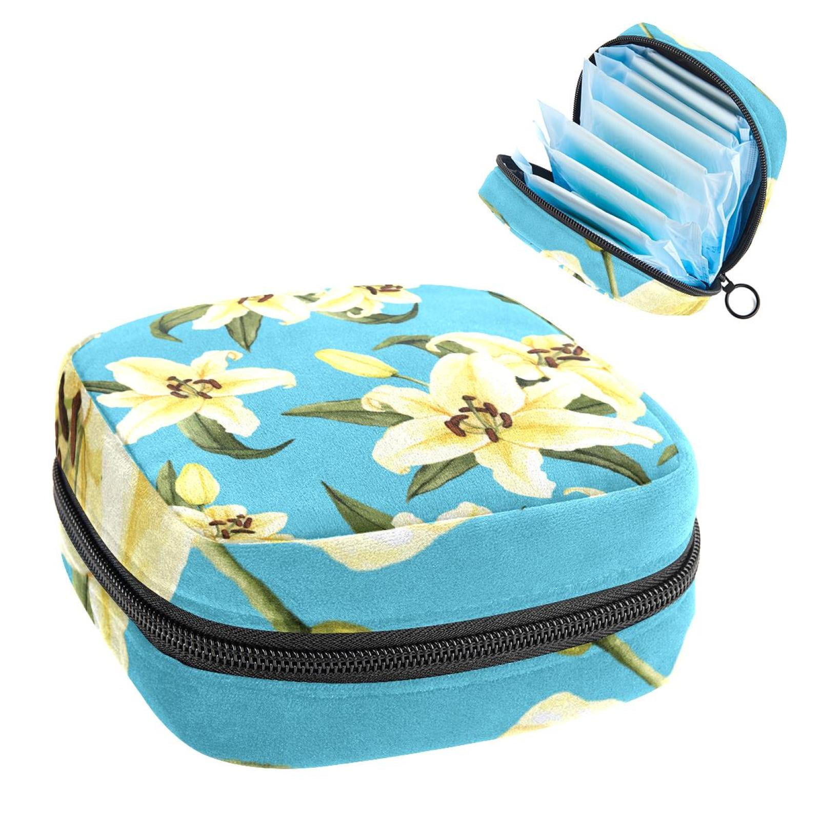 Ownta Hand Drawn Lily Flower Blue Background Pattern Premium Storage