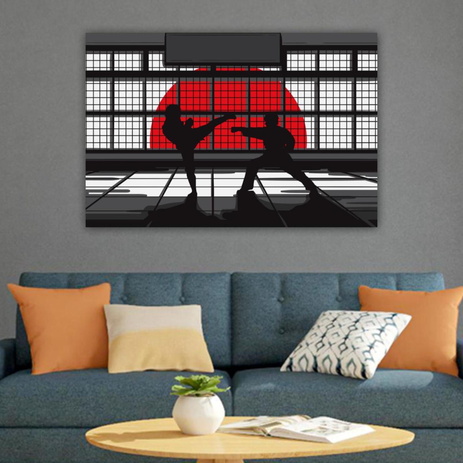 OWNTA Japanese Taekwondo Dojo Pattern Canvas Wall Art Paintings for ...