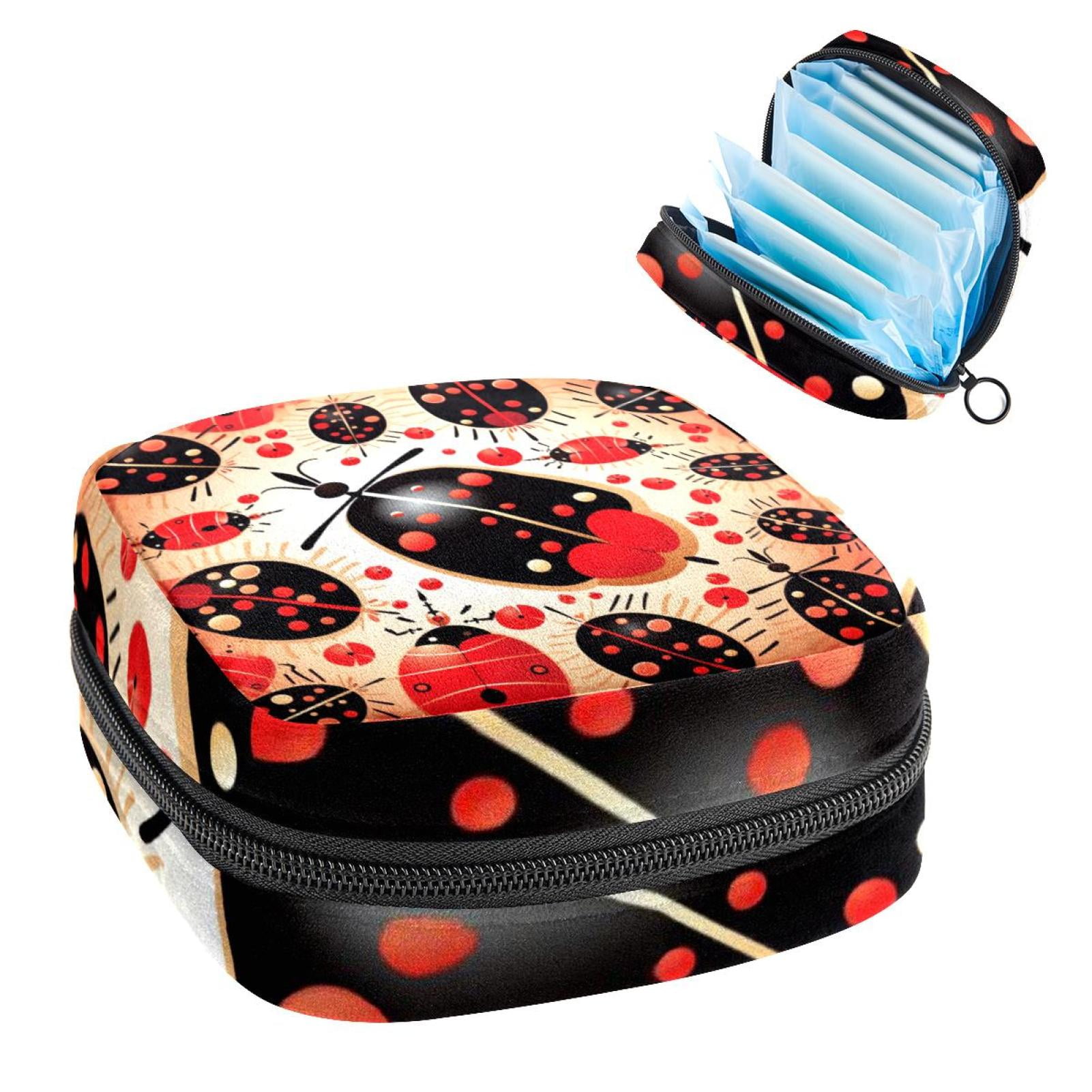 Ownta Ladybug Pattern Premium Storage Bag Period Purse Pencil Pouch
