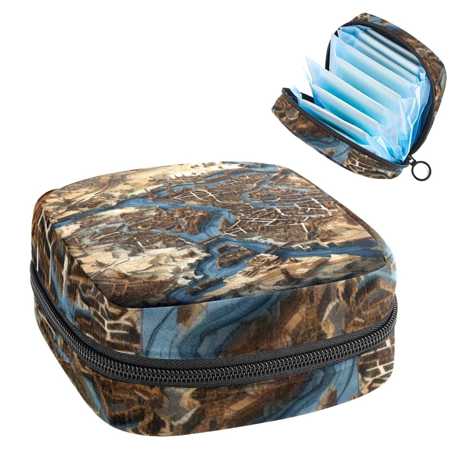 Ownta Map Pattern Pattern Premium Storage Bag Period Purse Pencil