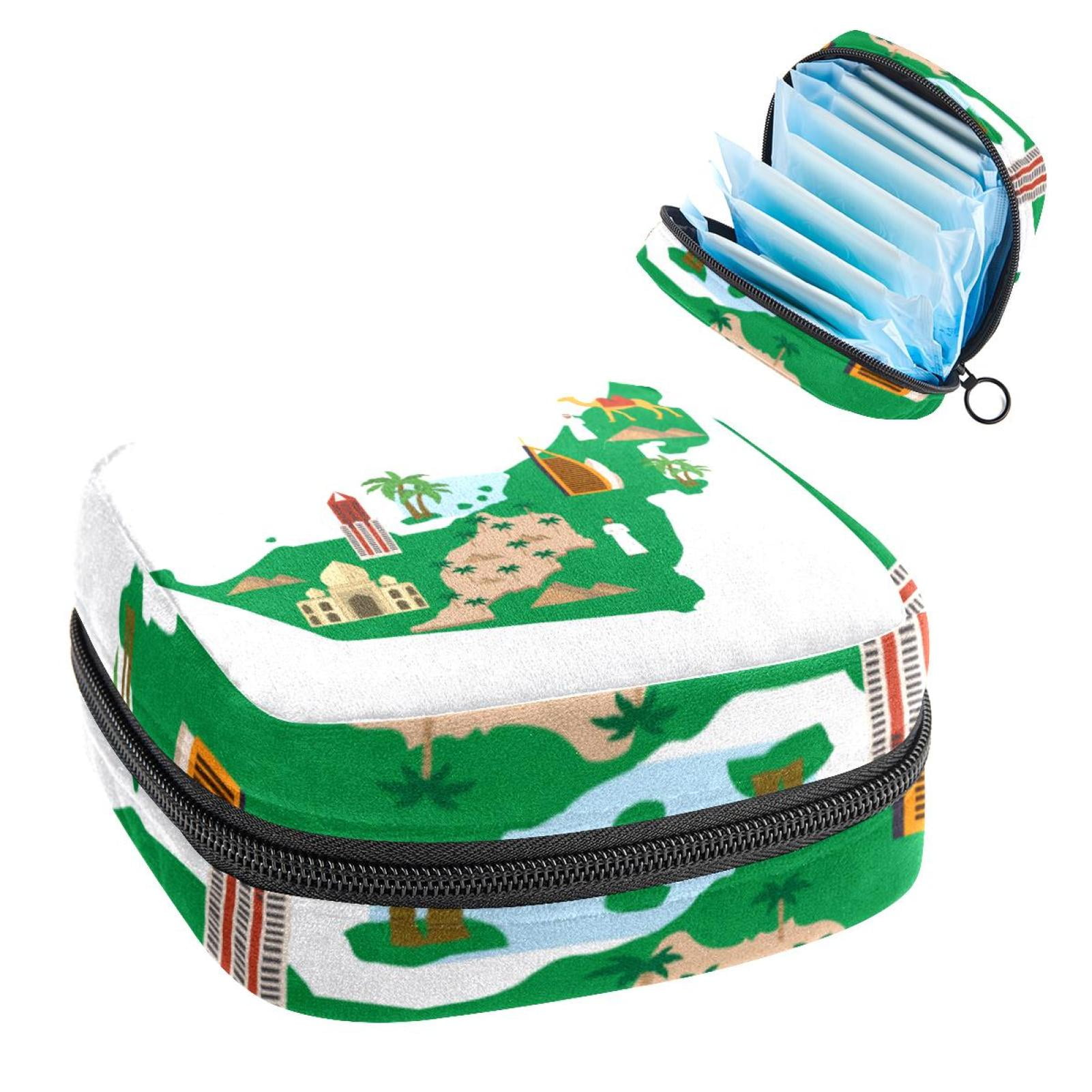 Ownta Map Pattern Premium Storage Bag Period Purse Pencil Pouch With