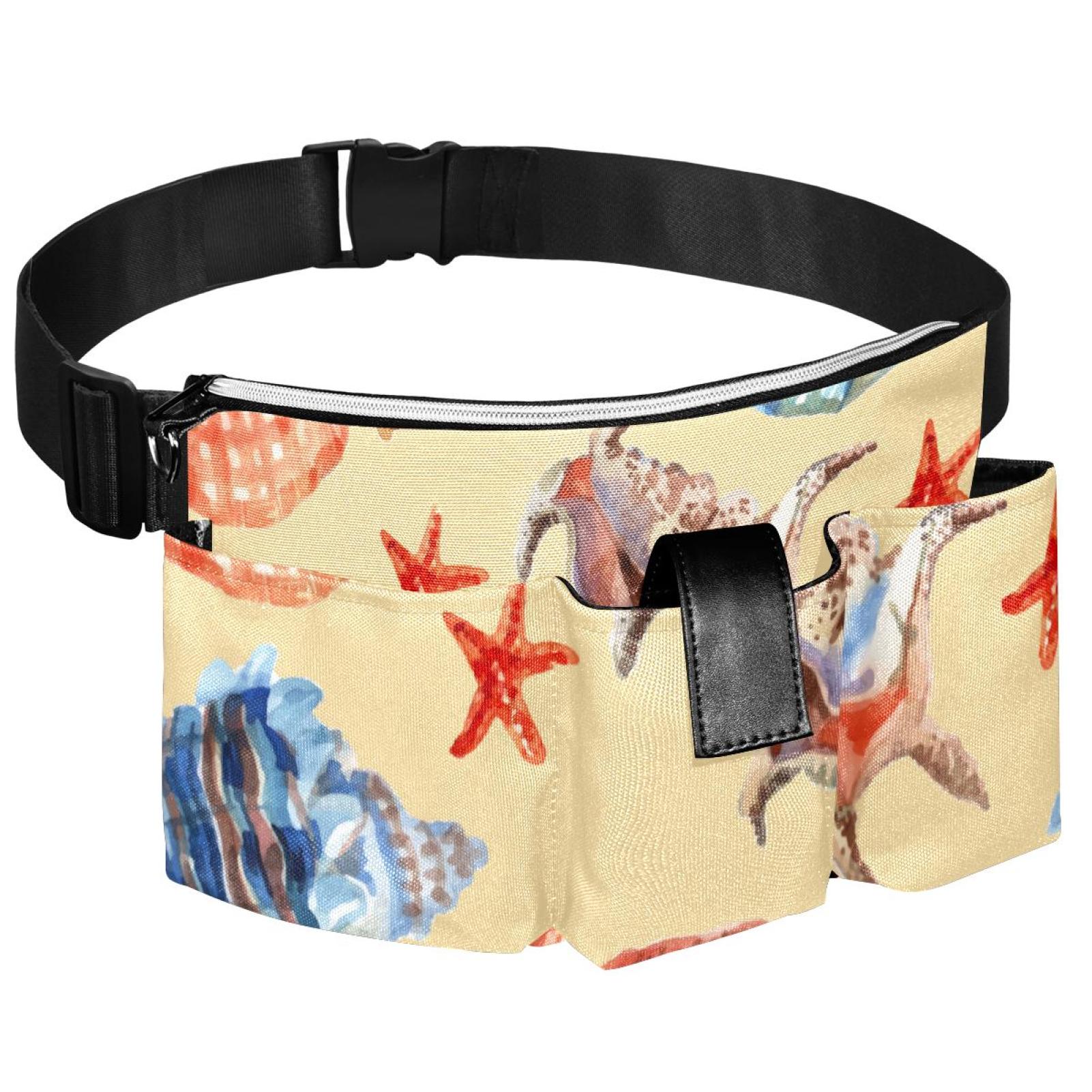 OWNTA Marine Sea Shells Starfish Pattern Canvas Tool Purses with 210D ...