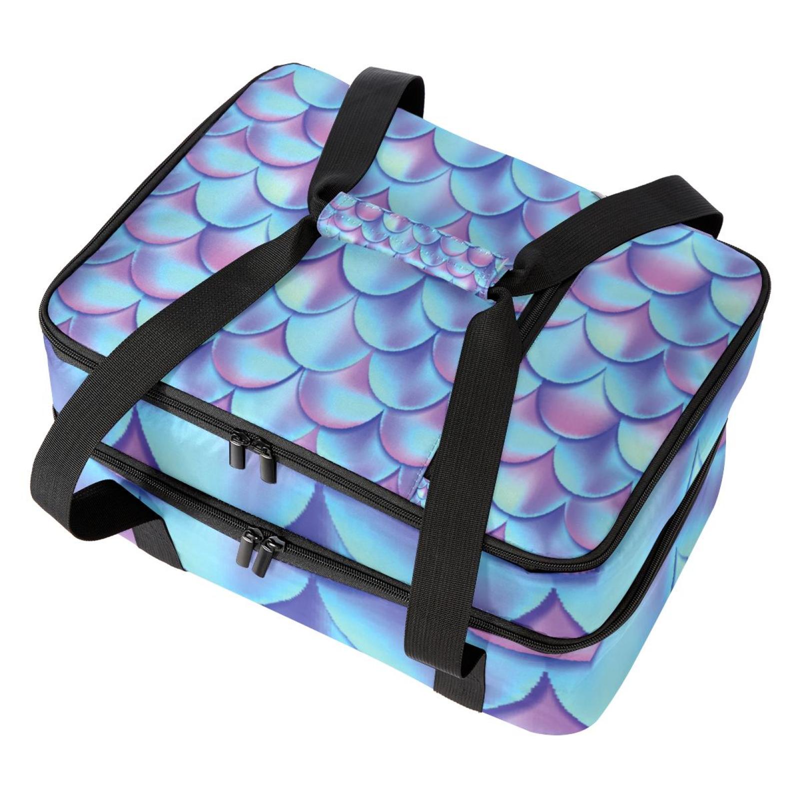OWNTA Mermaid Scale Pattern Double Layered Insulated and Refrigerated ...