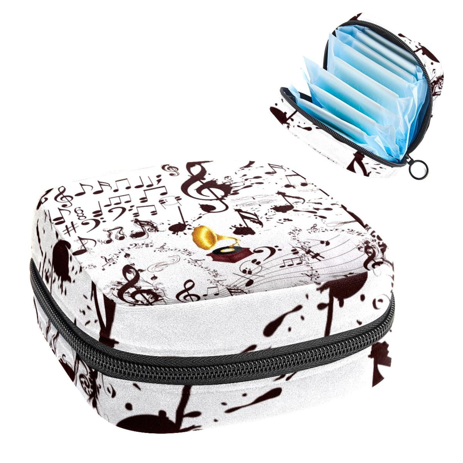 Ownta Music Notes Pattern Premium Storage Bag Period Purse Pencil