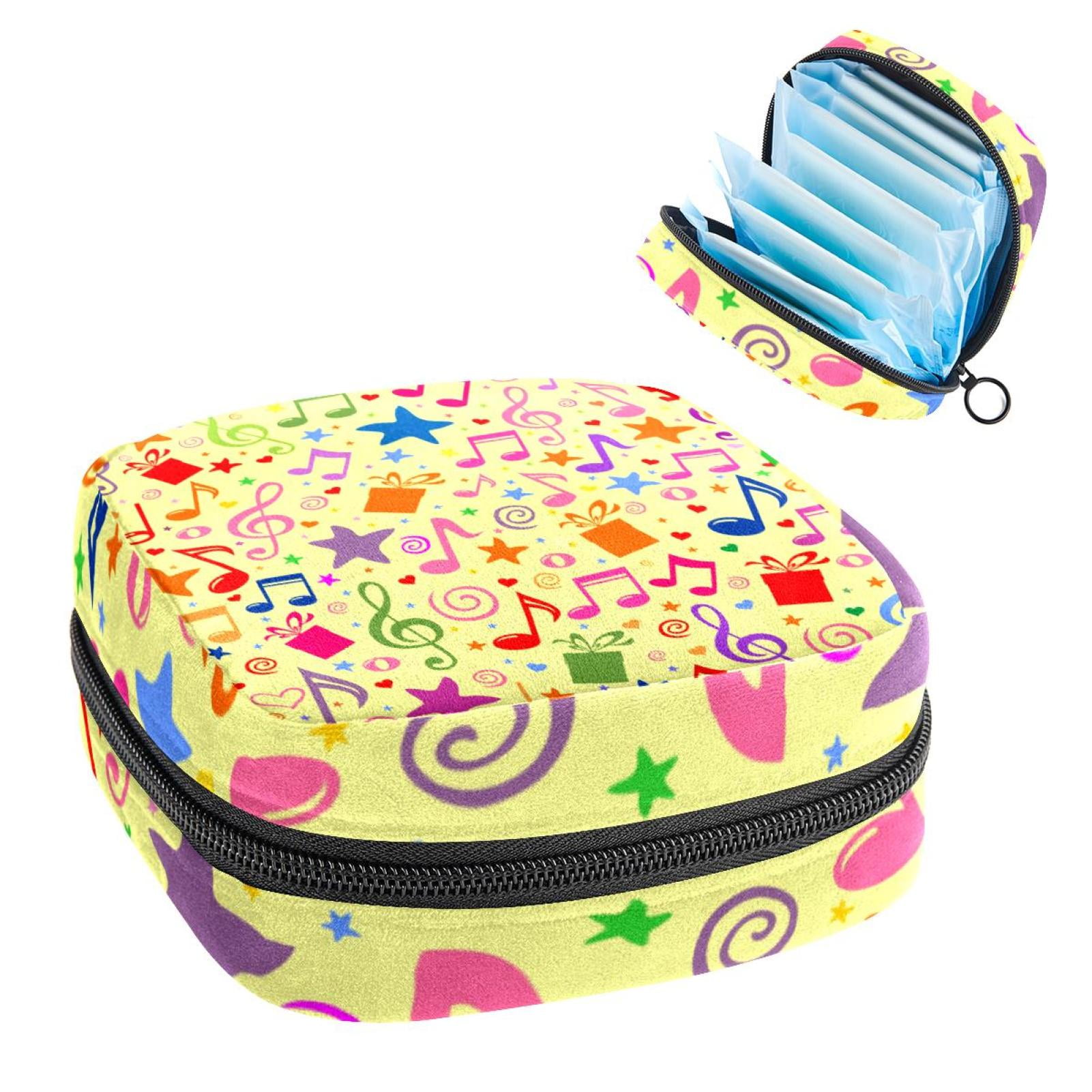 Ownta Musical Notes Pattern Premium Storage Bag Period Purse Pencil