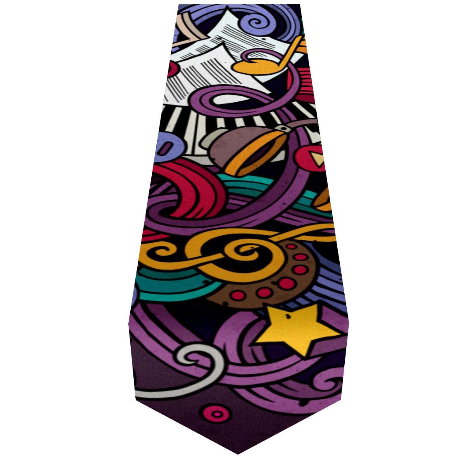 OWNTA Musical Piano Notes Pattern Elegant Polyester Table Runner ...