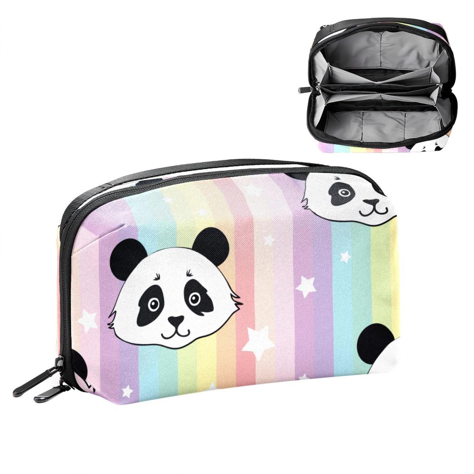 OWNTA Panda Rainbow Pattern Digital Pouch, Charger Organizer, Cord and ...
