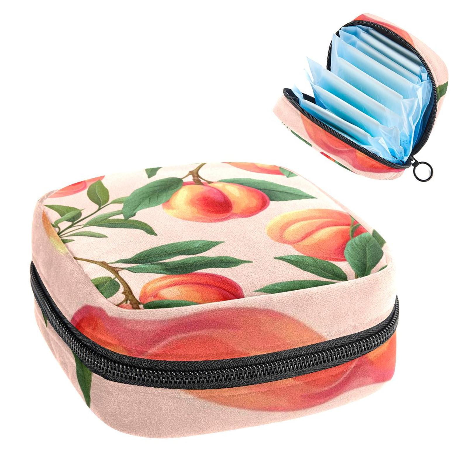 Ownta Peach Pattern Premium Storage Bag Period Purse Pencil Pouch