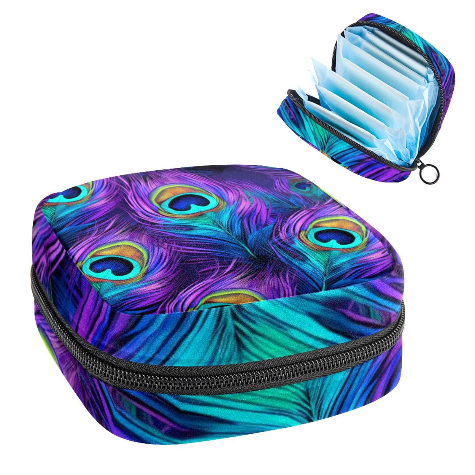 Ownta Peacock Feather Pattern Pattern Premium Storage Bag Period Purse