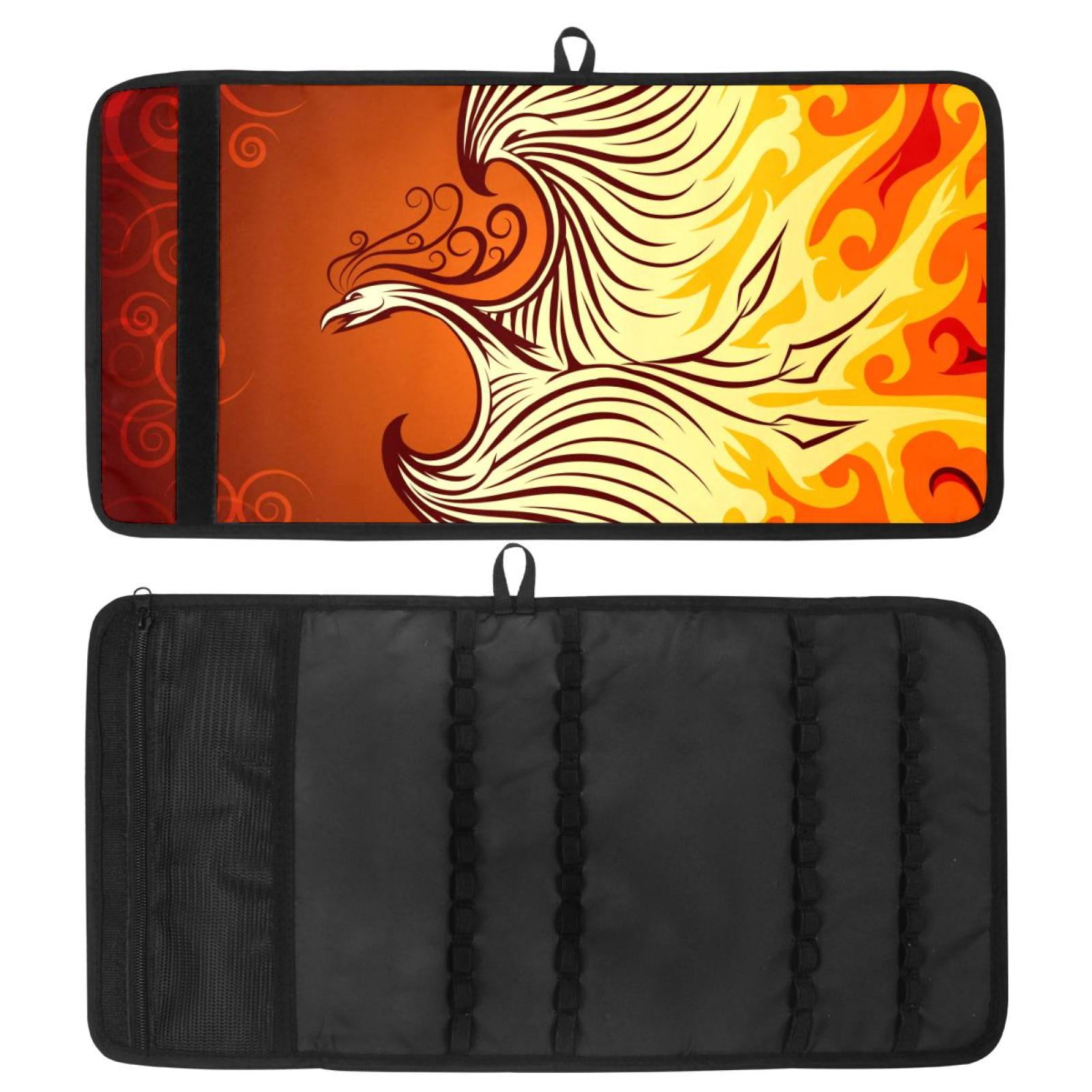 OWNTA Phoenix Bird Burning Pattern Polyester Oxford Cloth Pencil Case ...
