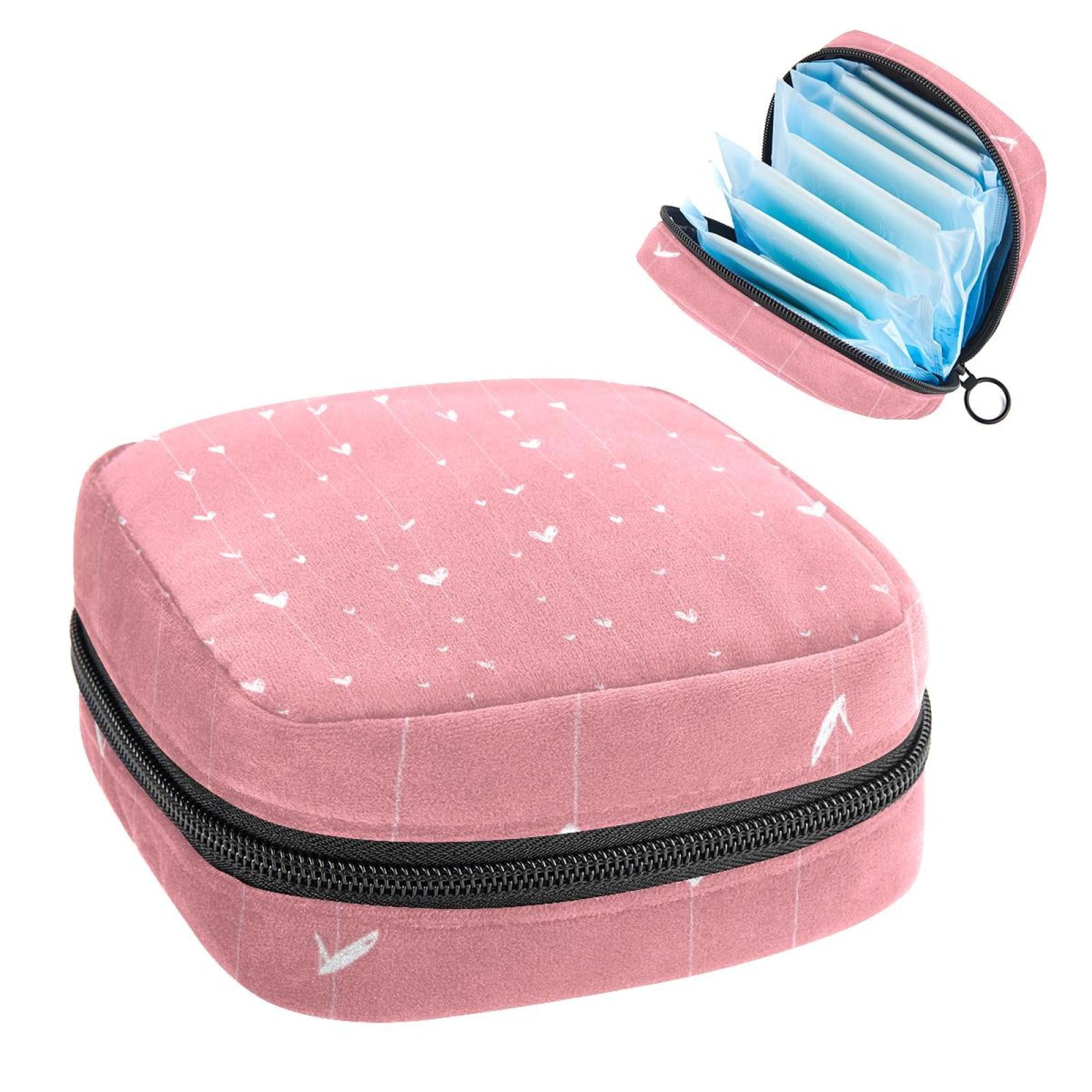 Ownta Pink Background White Hearts Lines Pattern Premium Storage Bag