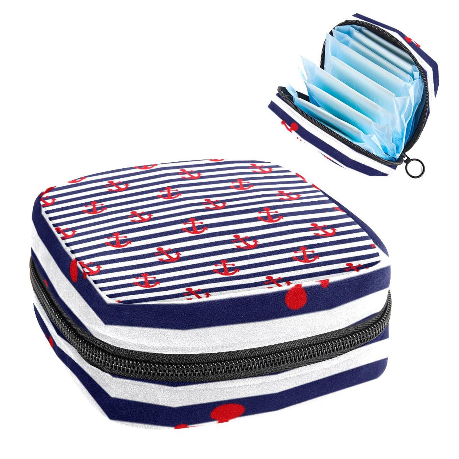 Ownta Red Ship Anchor Pattern Marine White Stripe Pattern Premium
