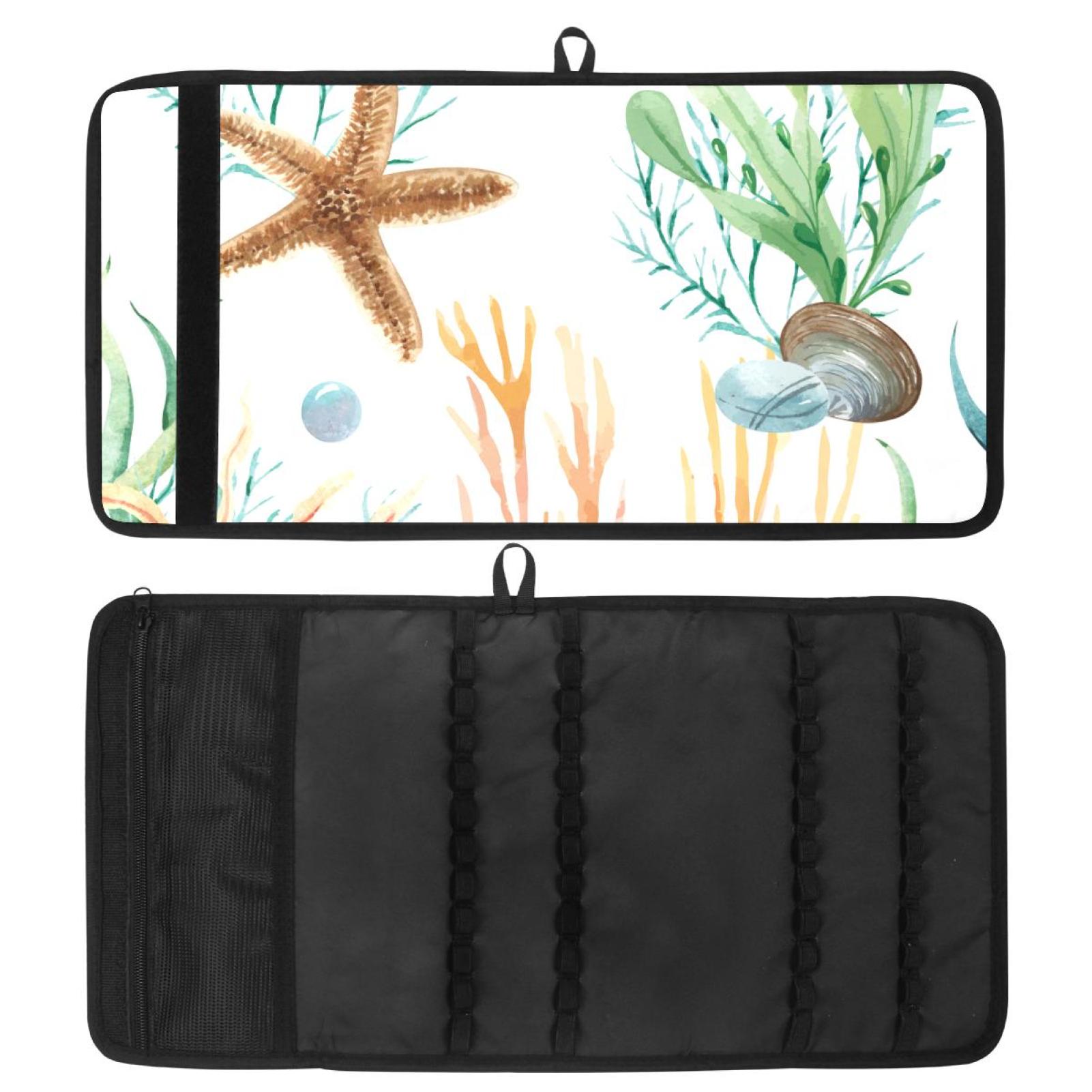 OWNTA Sea Shell Starfish Marine Life Pattern Polyester Oxford Cloth ...