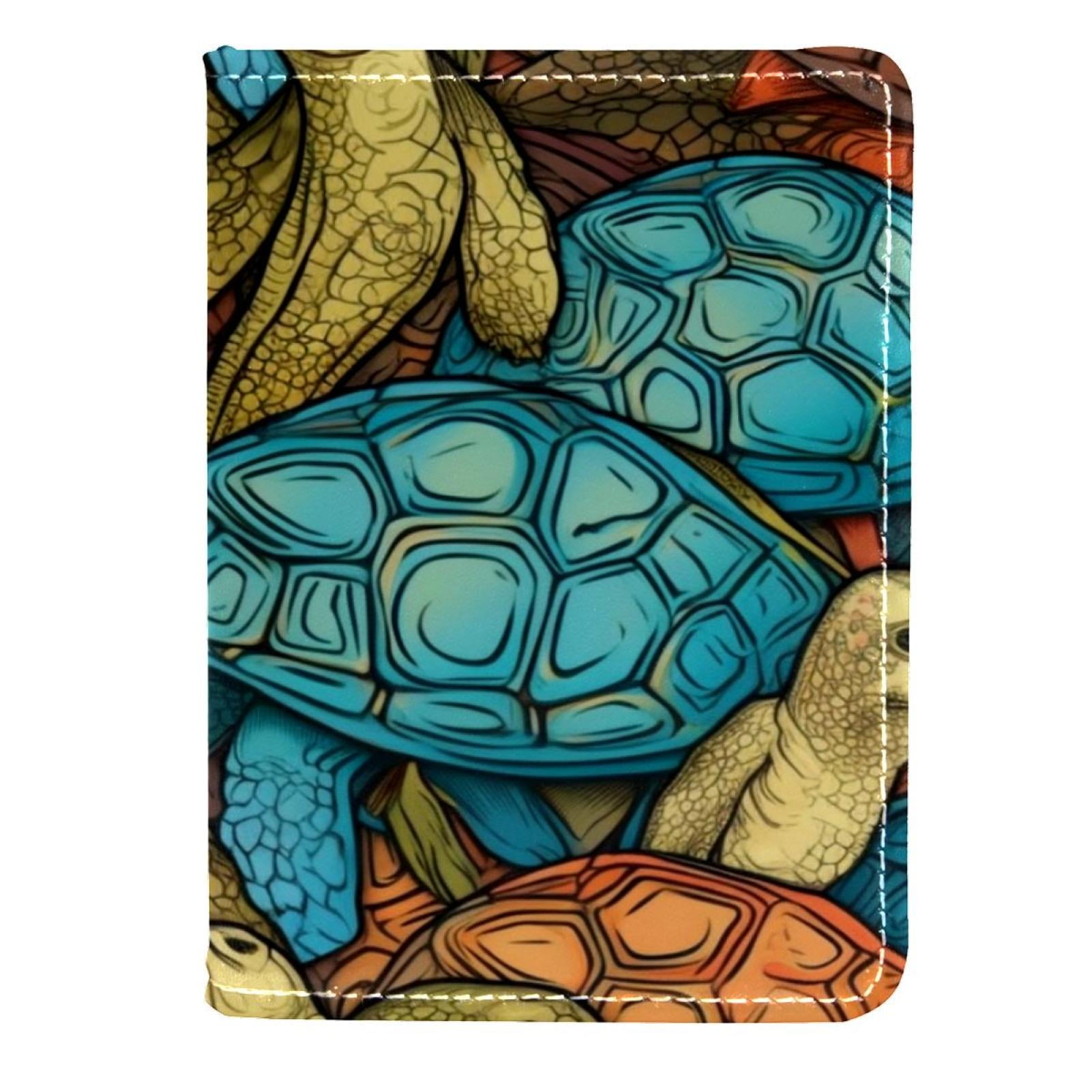 OWNTA Sea Turtle Pattern PU Leather Passport Wallet - 4.5x6.5 inches ...