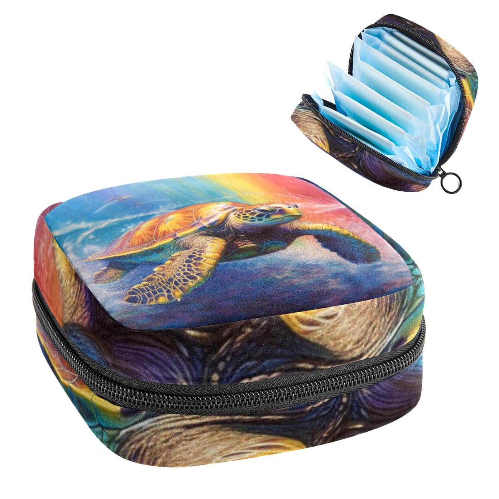 Ownta Sea Turtle Pattern Premium Storage Bag Period Purse Pencil