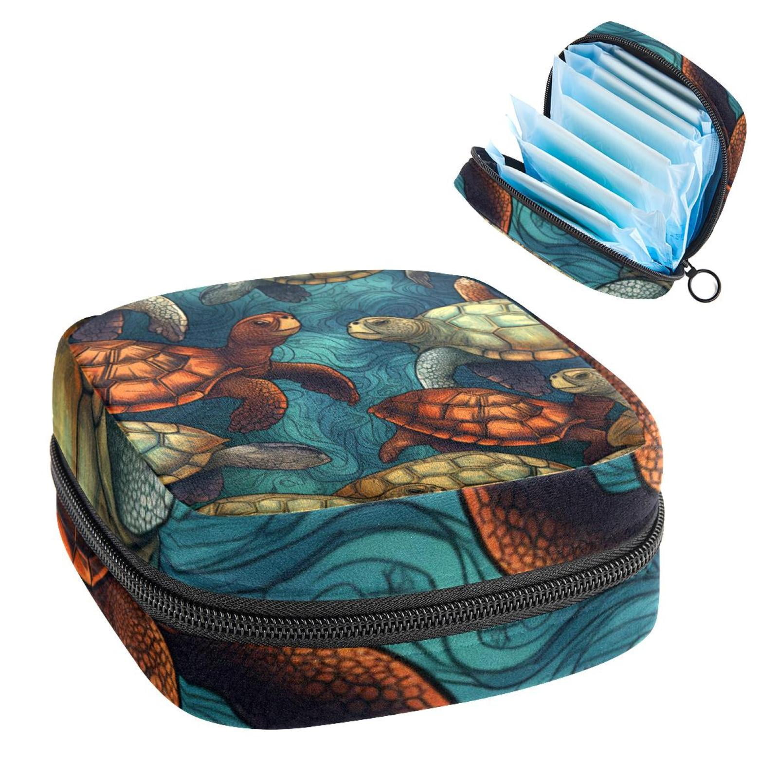 Ownta Sea Turtle Pattern Premium Storage Bag Period Purse Pencil