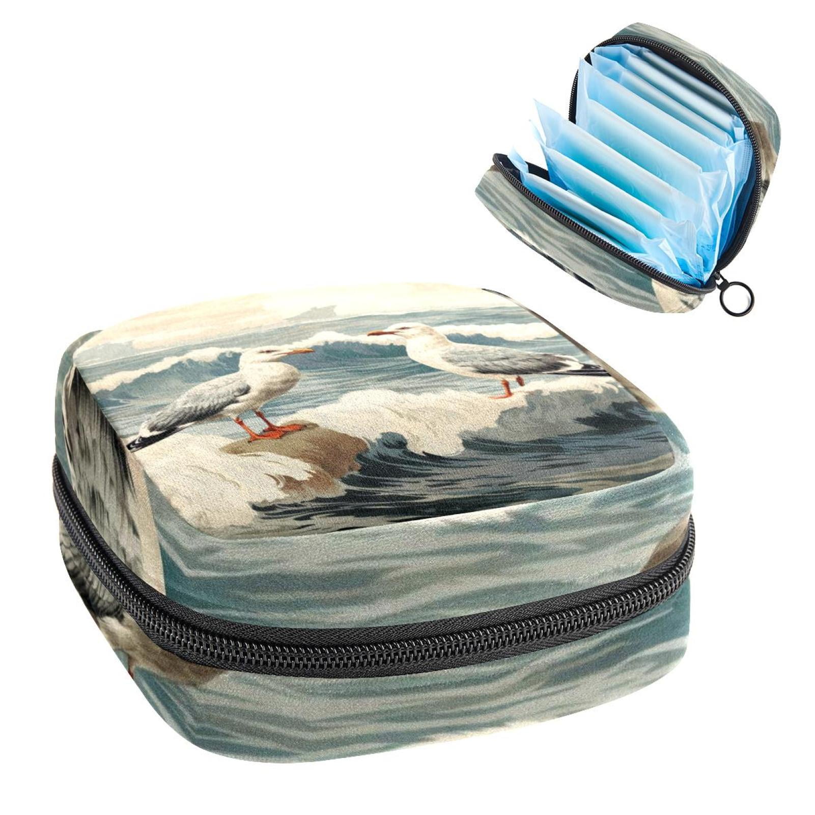 Ownta Seagull Pattern Premium Storage Bag Period Purse Pencil Pouch
