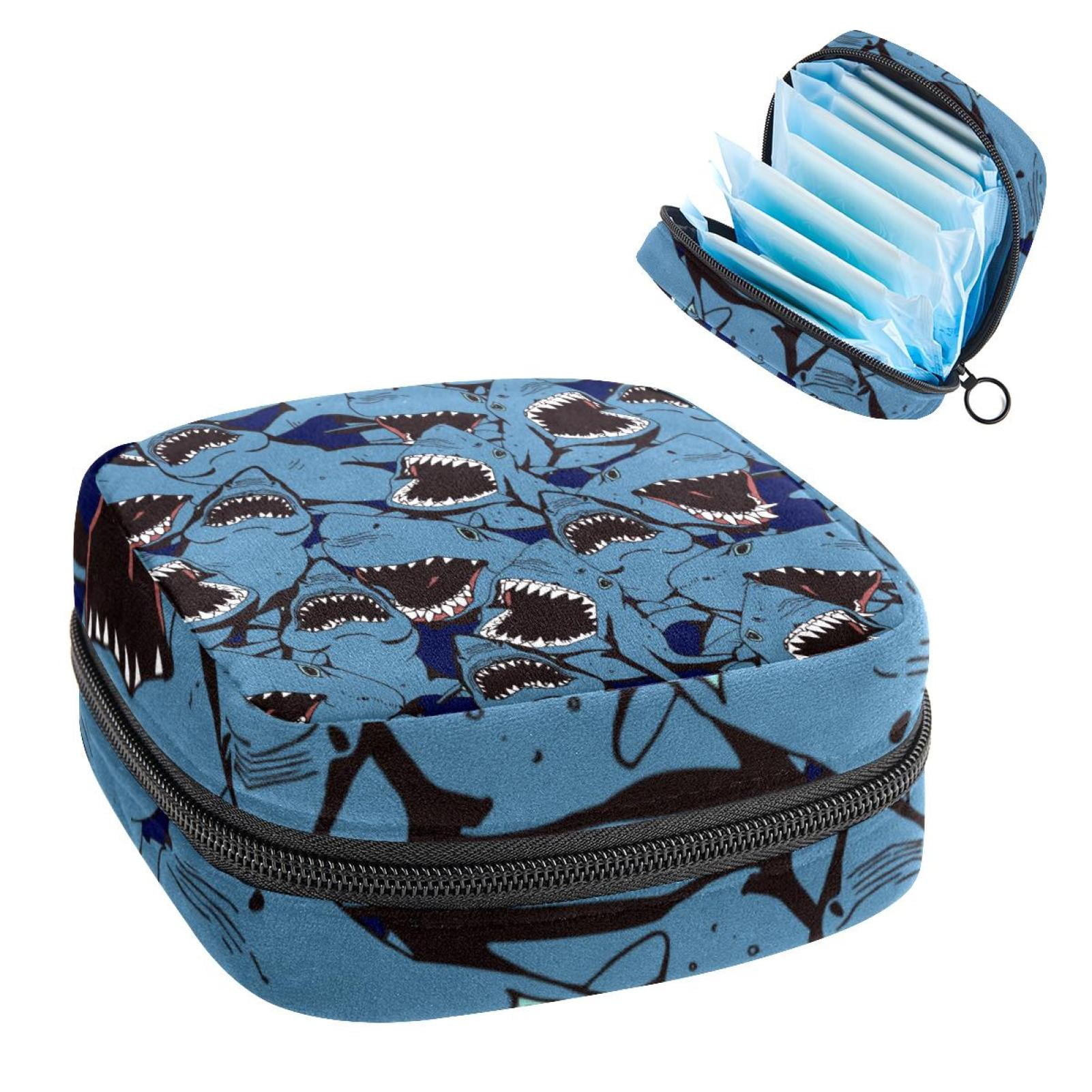 Ownta Sharks Sea Ocean Pattern Premium Storage Bag Period Purse