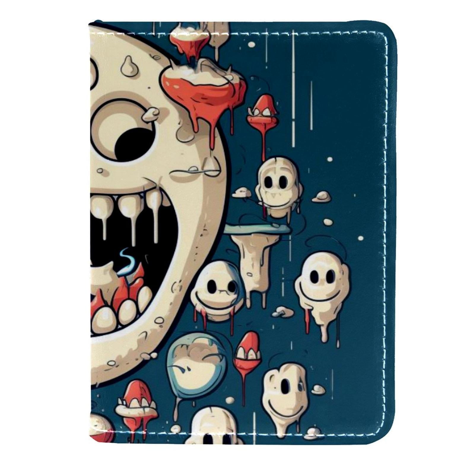 Ownta Small Teeth Pattern Pu Leather Passport Wallet 4 5x6 5 Inches