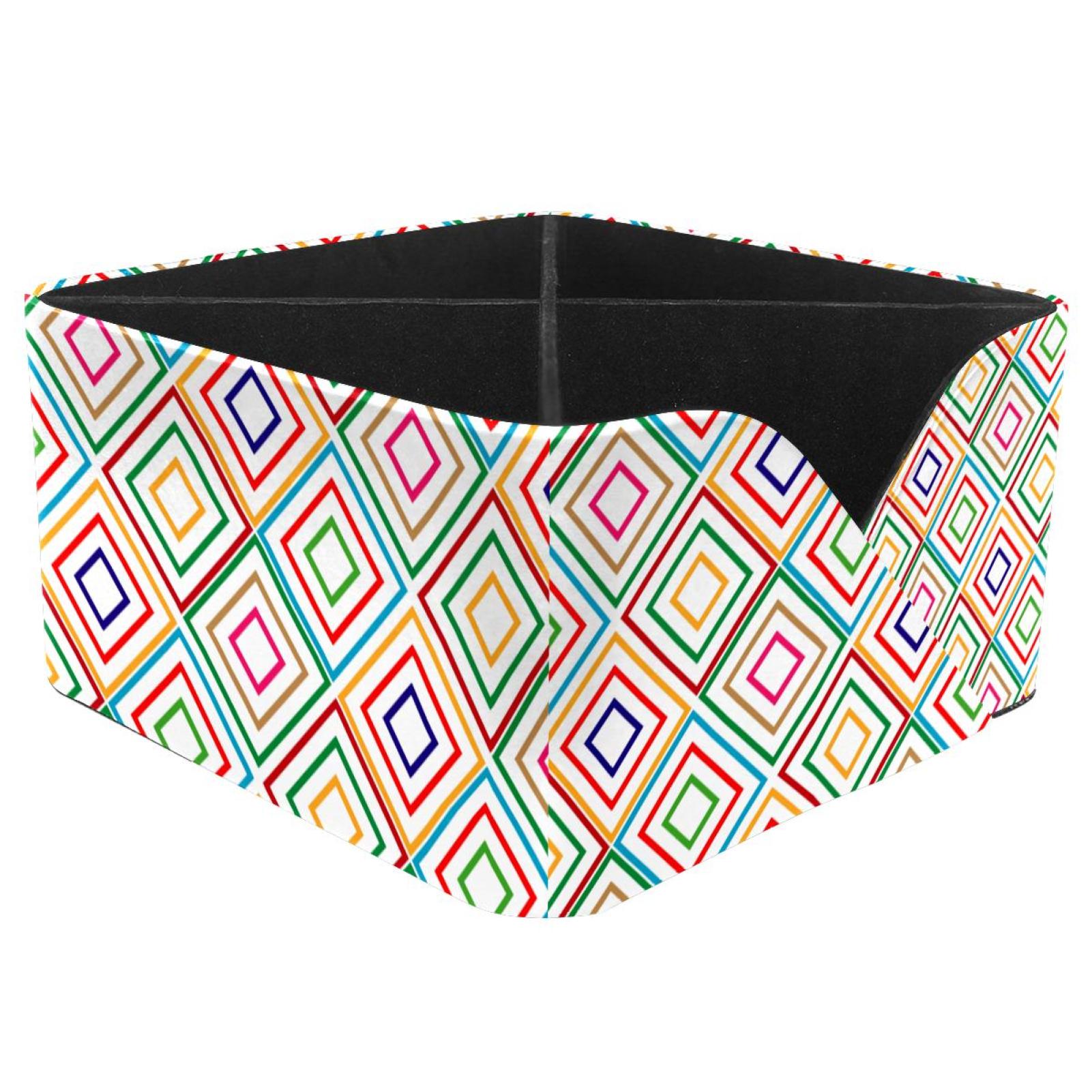 OWNTA Square Pattern Design Pattern Square Pencil Storage Case with 4 ...