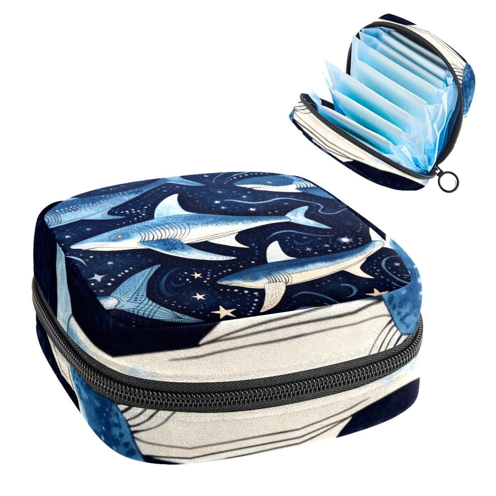 Ownta Star Shark Pattern Premium Storage Bag Period Purse Pencil