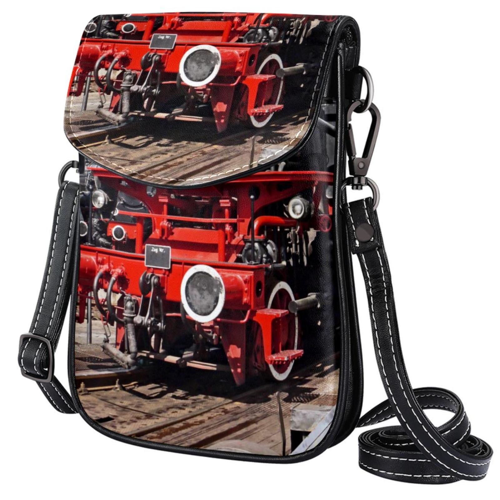 OWNTA Steam Train Locomotive Pattern Diagonal Leather Phone Bag ...