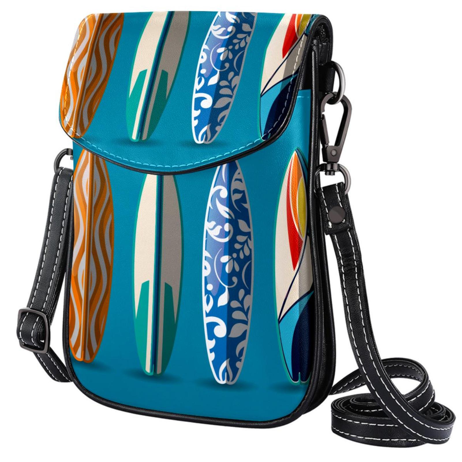 OWNTA Surf Rider Pattern Diagonal Leather Phone Bag - Compact Wallet ...