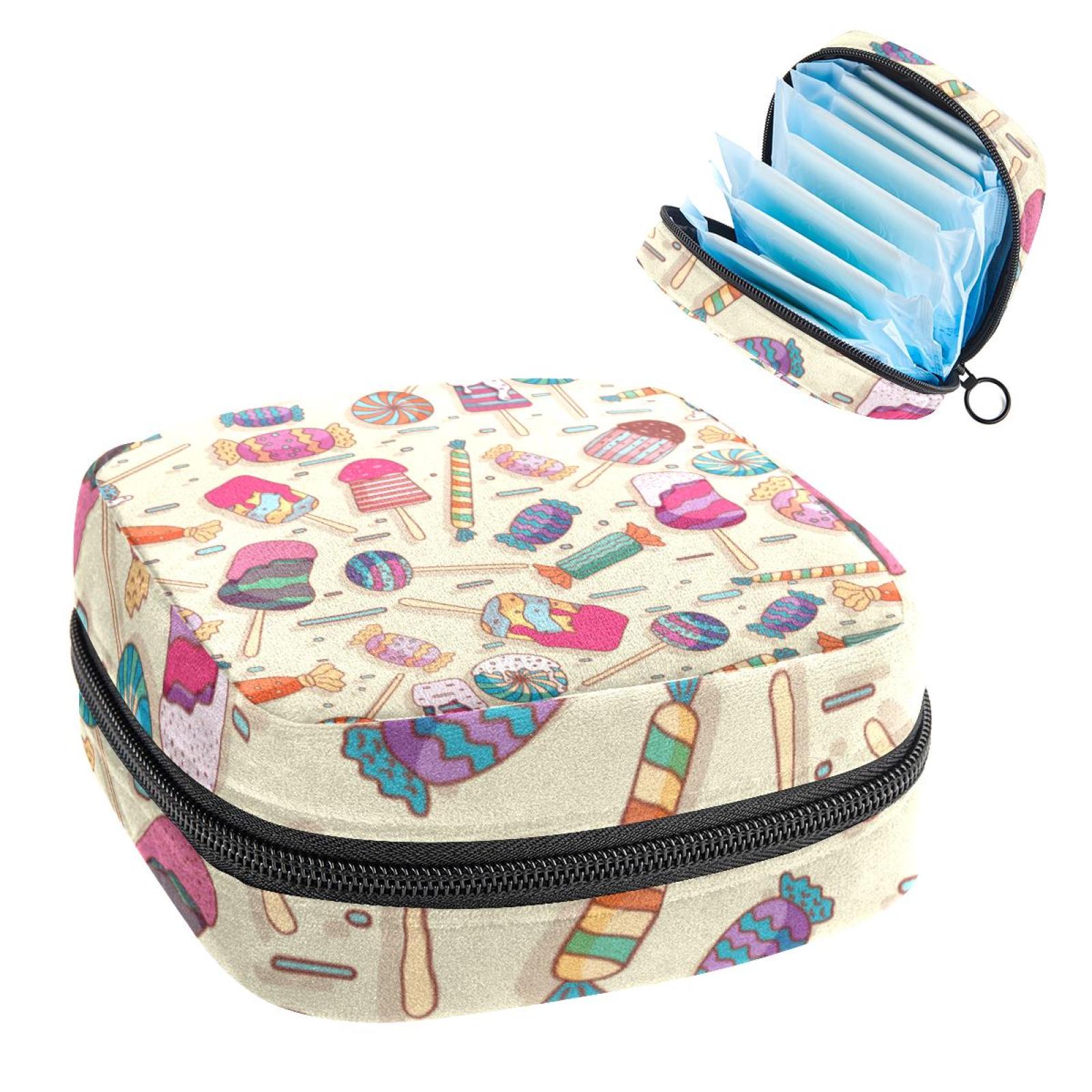 OWNTA Sweety Candy Pattern Pattern Premium Storage Bag: Period Purse ...