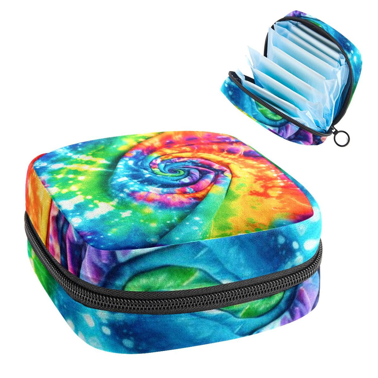 Ownta Tie Dye Pattern Premium Storage Bag Period Purse Pencil Pouch