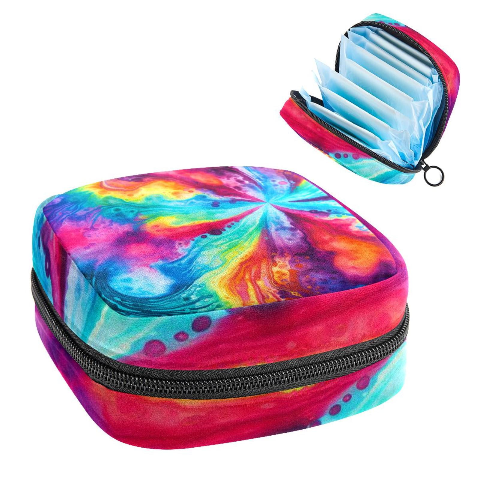Ownta Tie Dye Pattern Premium Storage Bag Period Purse Pencil Pouch