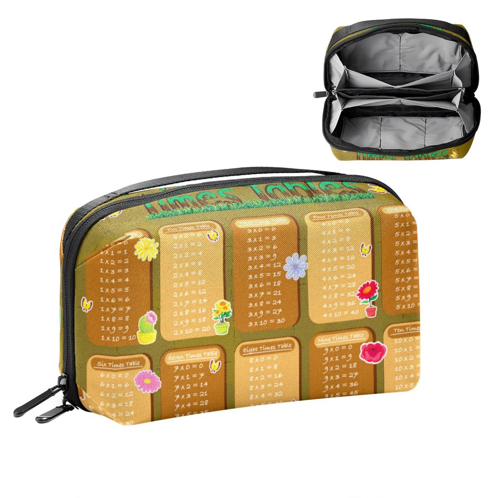 OWNTA Time Tables Pattern Digital Pouch, Charger Organizer, Cord and ...