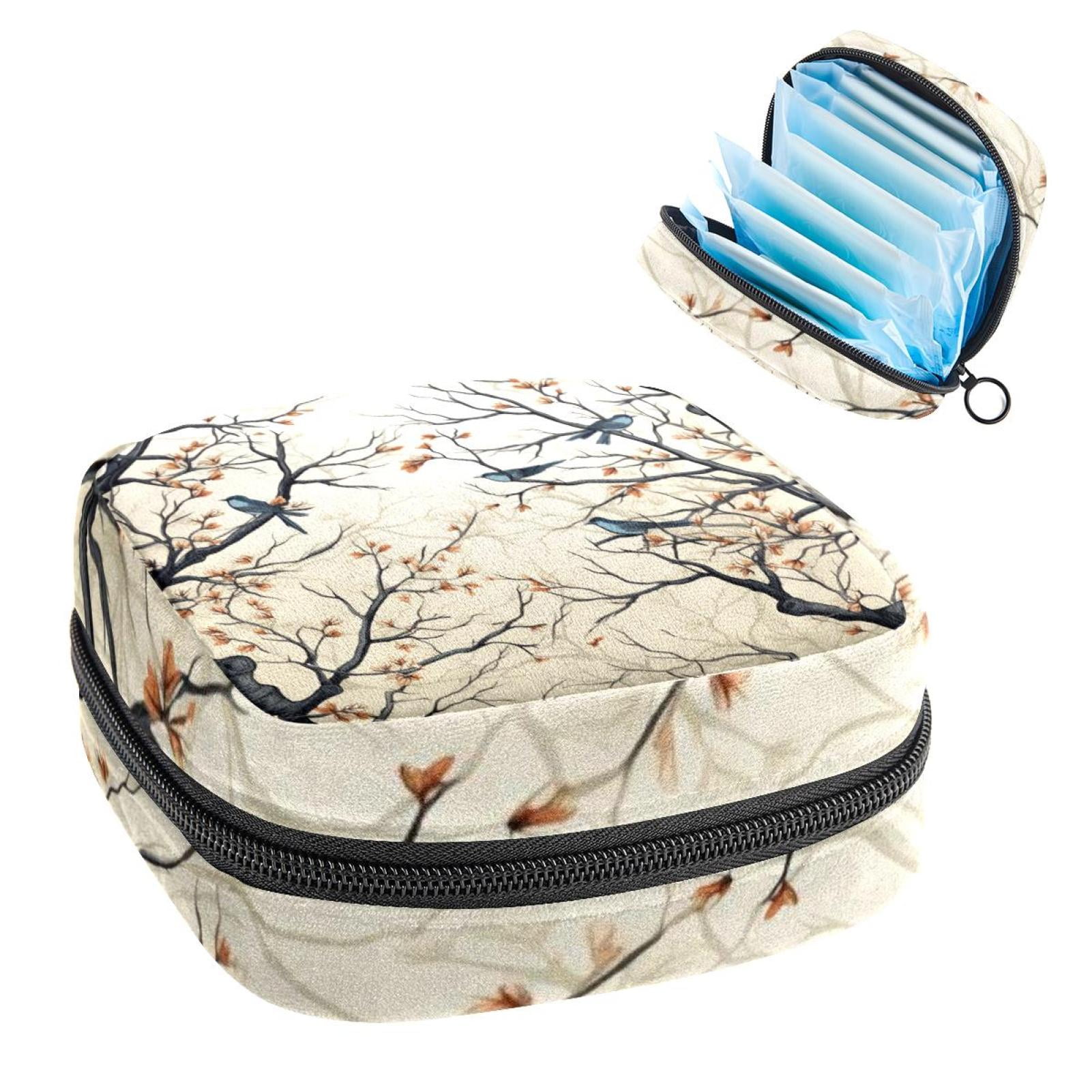 Ownta Tree Pattern Premium Storage Bag Period Purse Pencil Pouch With