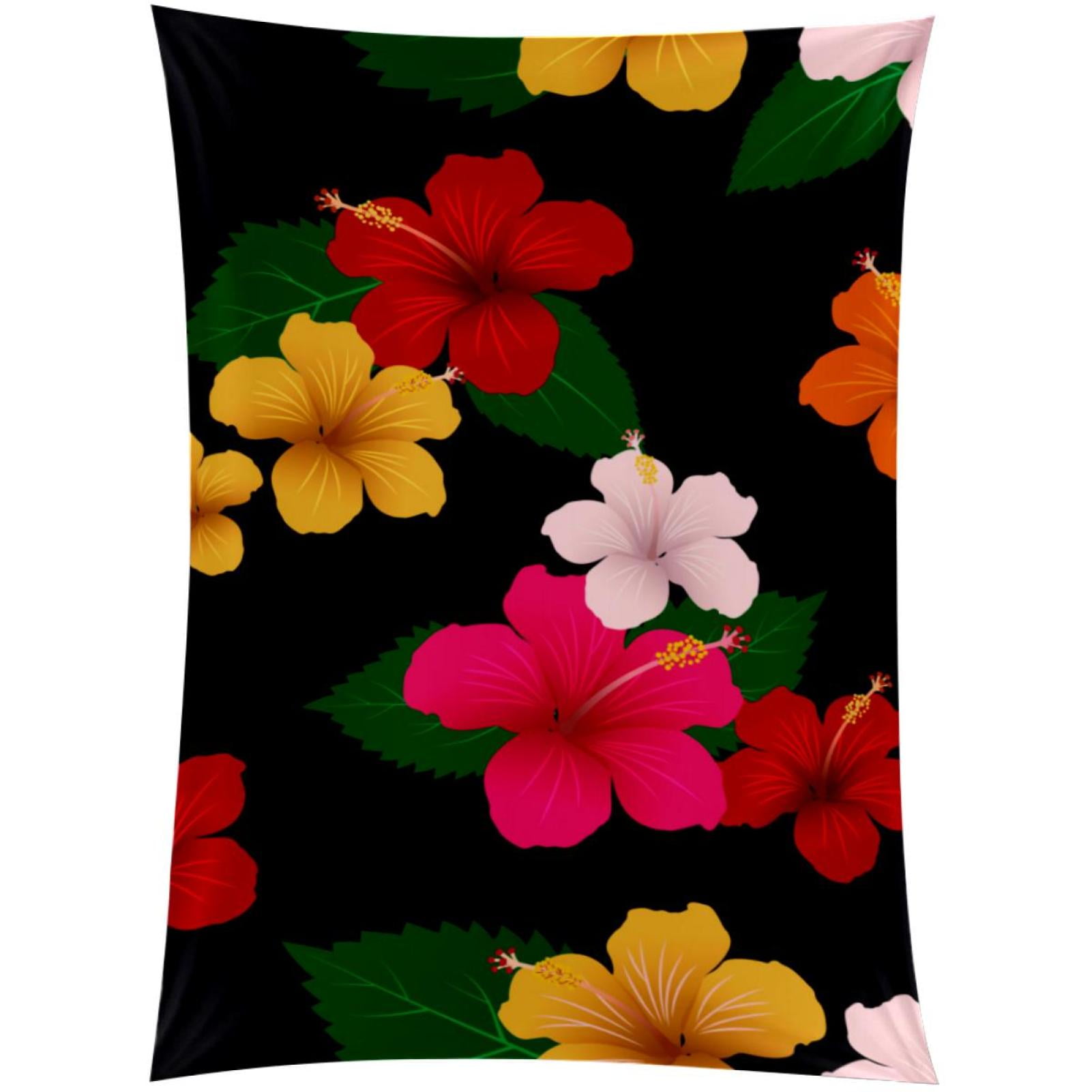 Ownta Tropical Flora With Hibiscus Flowers Leaves Pattern Stunning