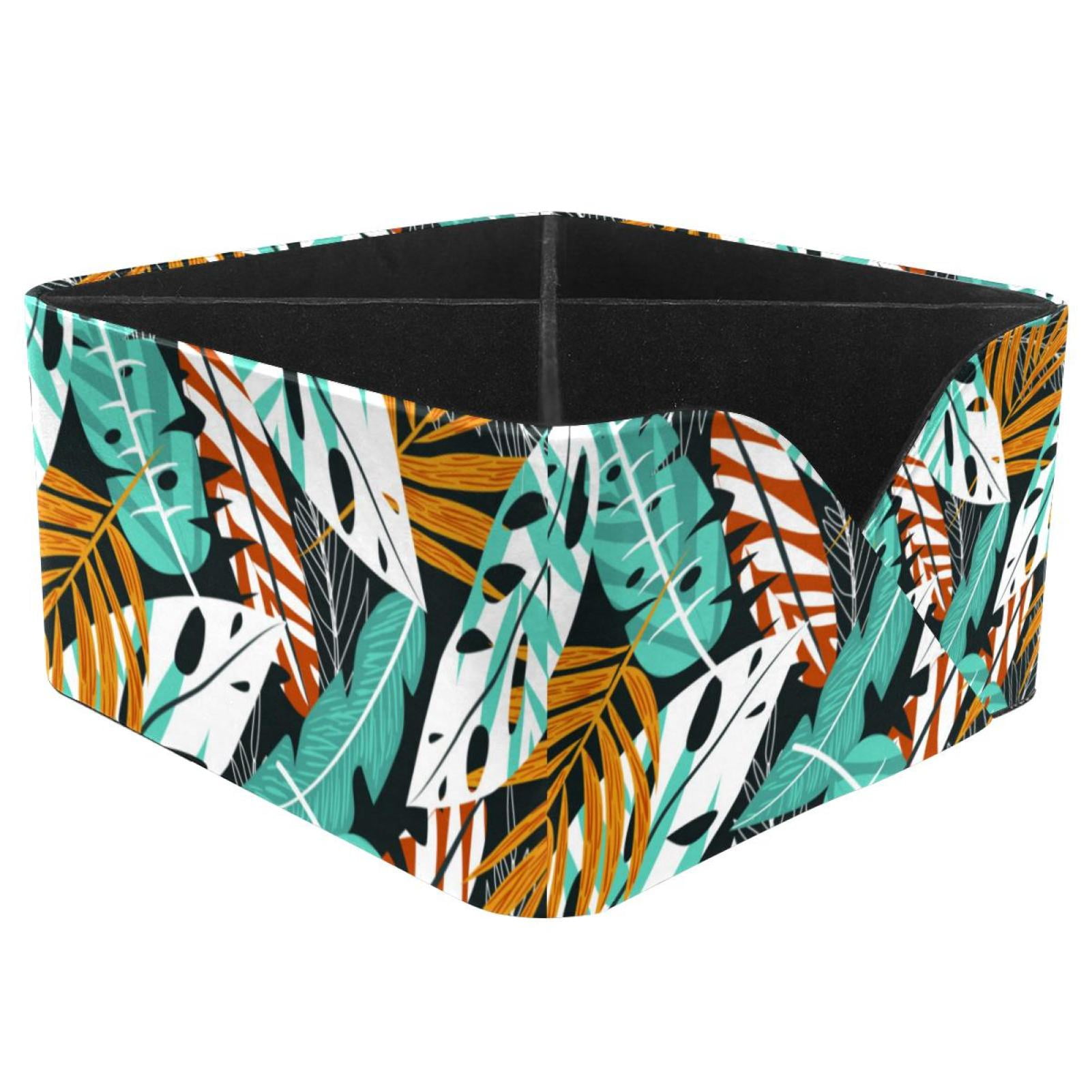 Ownta Tropical Leaves Plants Background Pattern Square Pencil Storage