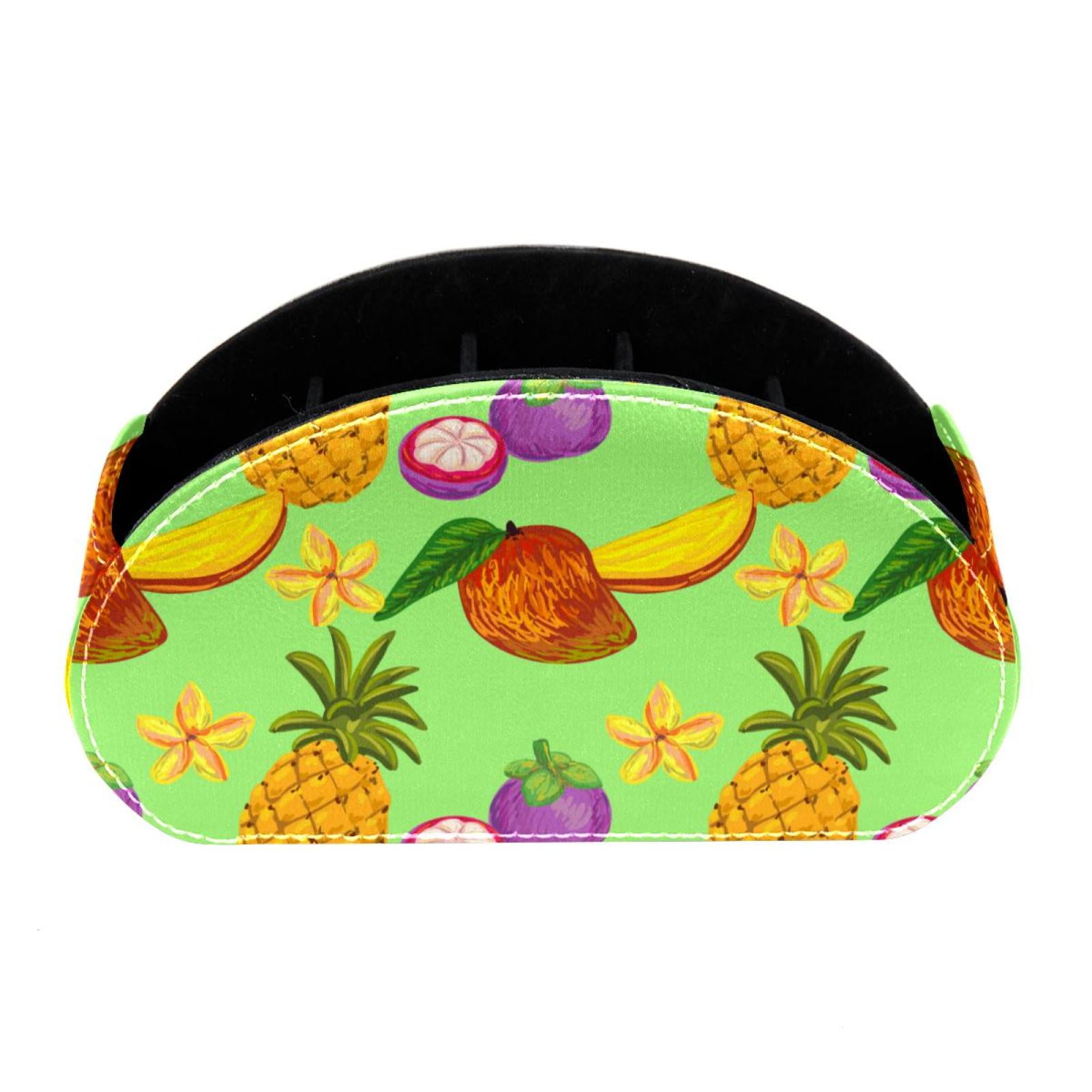Ownta Tropical Pineapple Mango Mangosteen Pattern Pvc Leather Brush