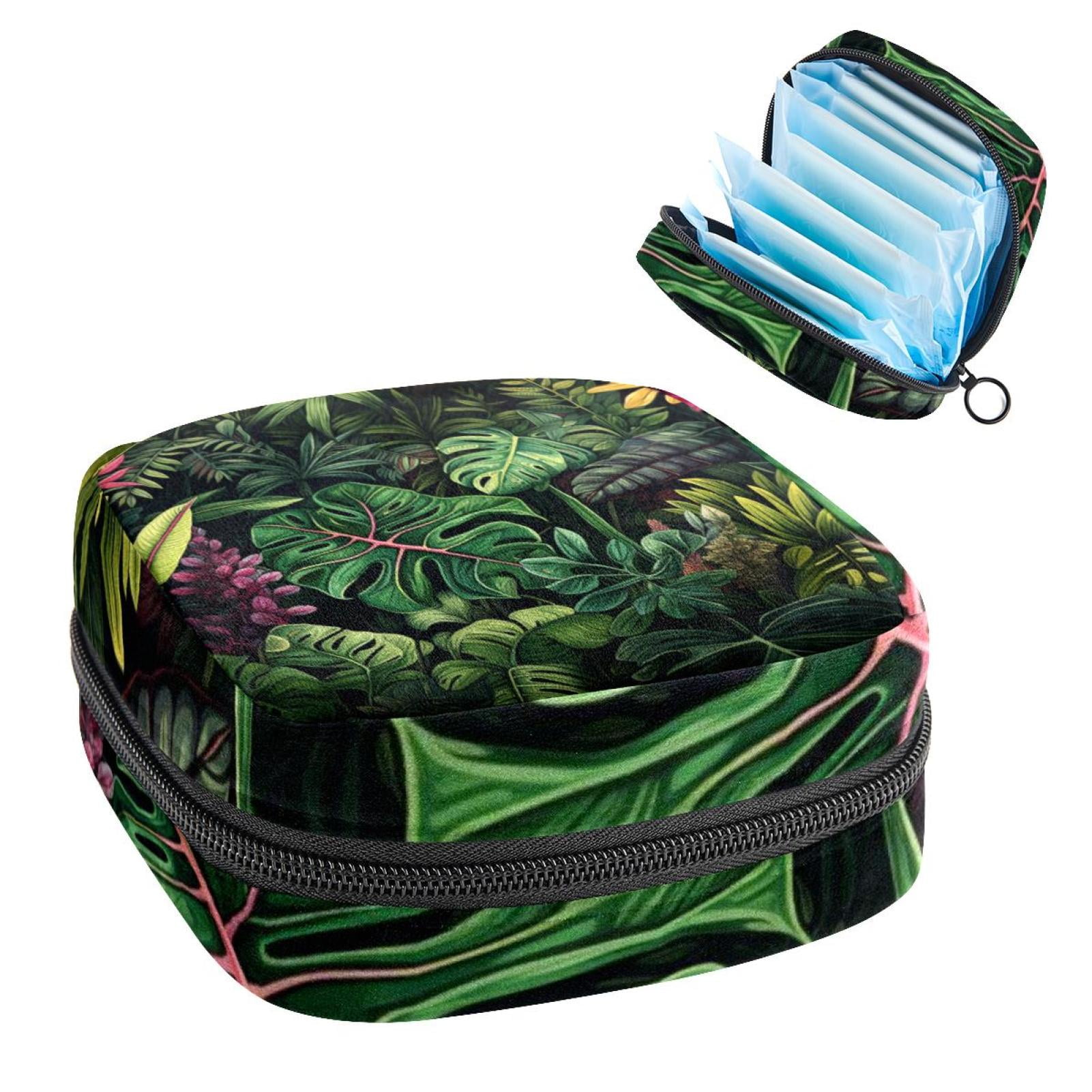 Ownta Tropical Plants Pattern Premium Storage Bag Period Purse Pencil