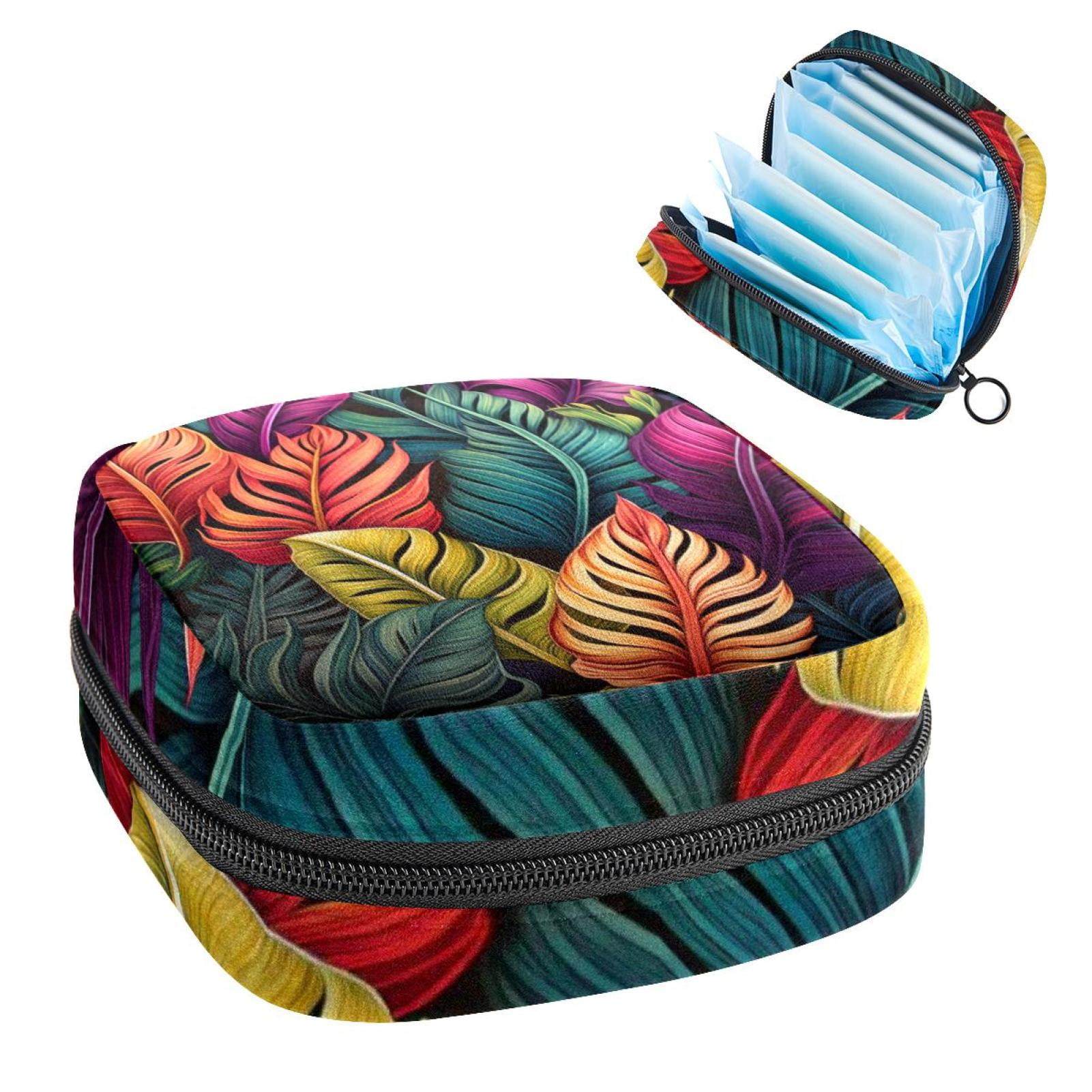 Ownta Tropical Plants Pattern Premium Storage Bag Period Purse Pencil