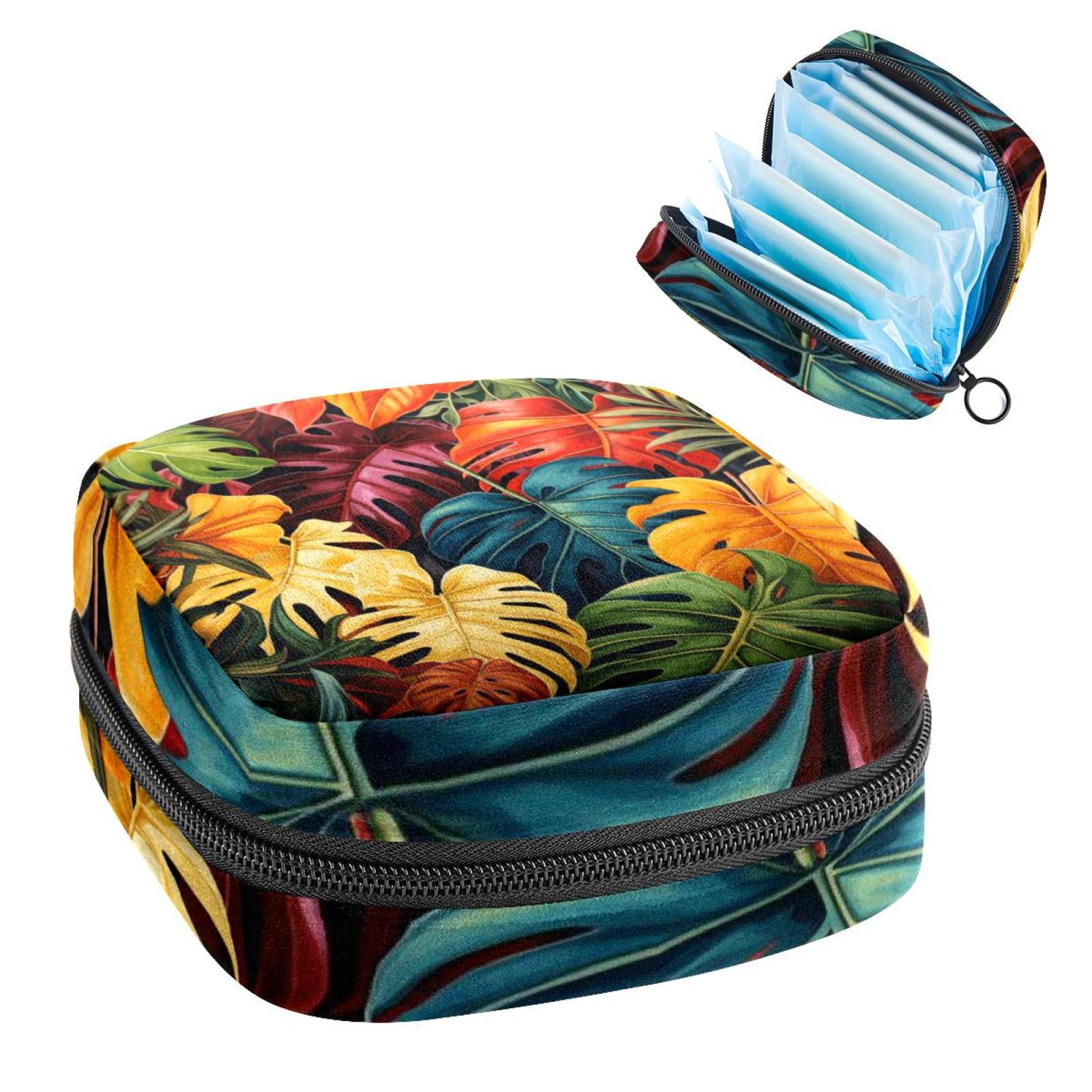 Ownta Tropical Plants Pattern Premium Storage Bag Period Purse Pencil