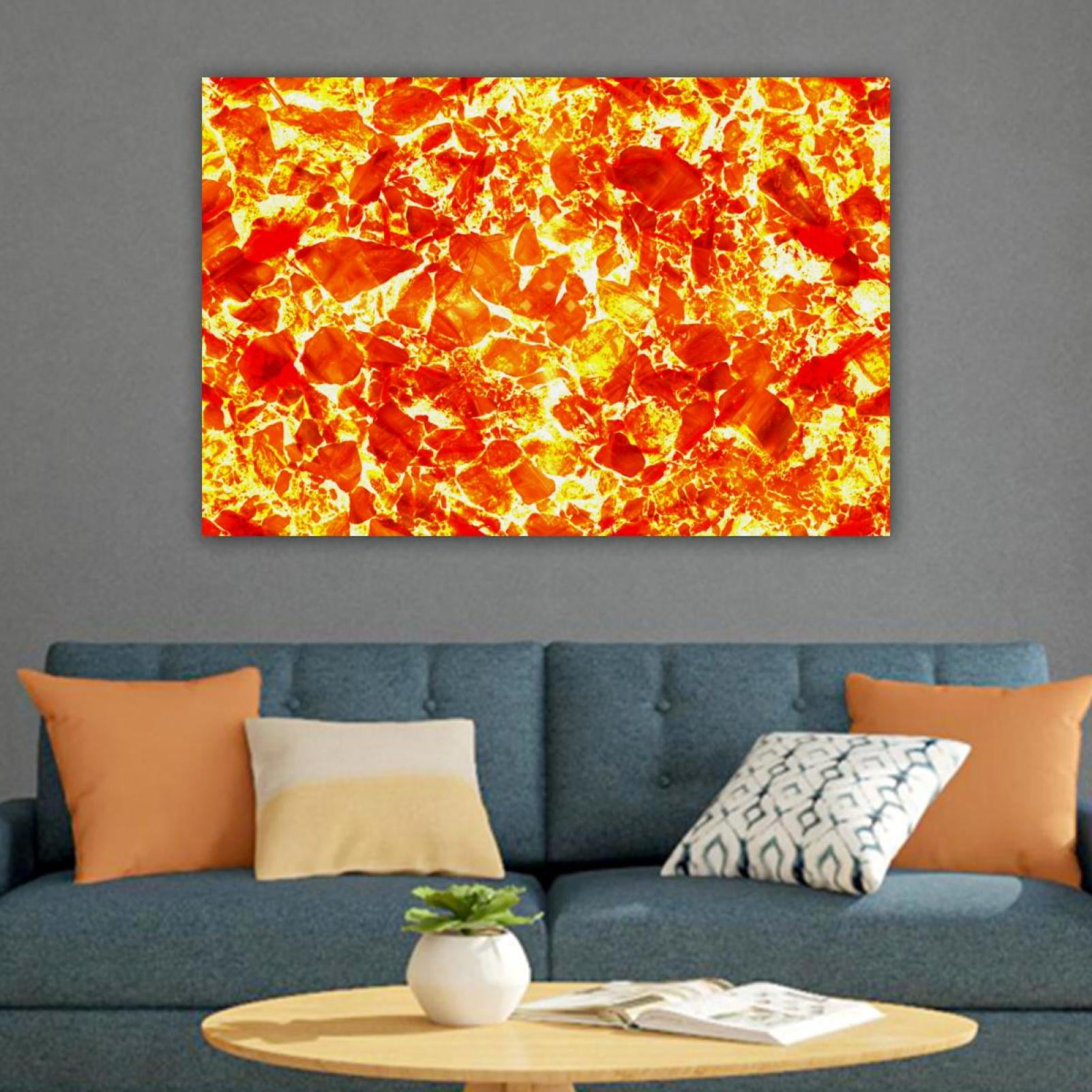 OWNTA Volcanic Lava Surface Magma Texture Pattern Canvas Wall Art ...