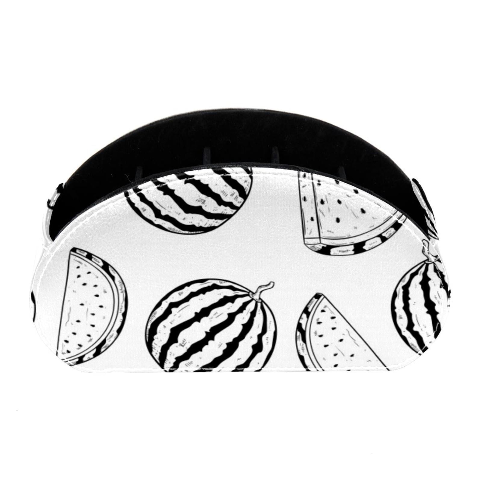 Ownta Watermelon Fruit Pattern Pvc Leather Brush Holder With Five