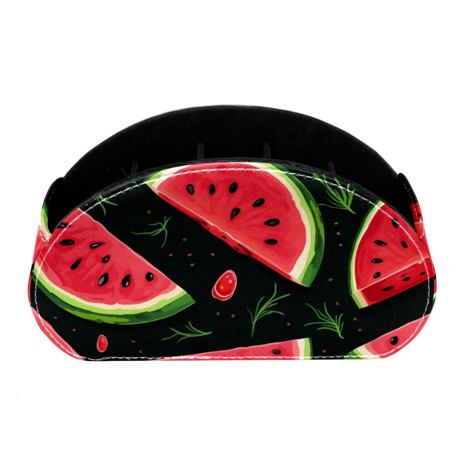 Ownta Watermelon Pattern Pvc Leather Brush Holder With Five