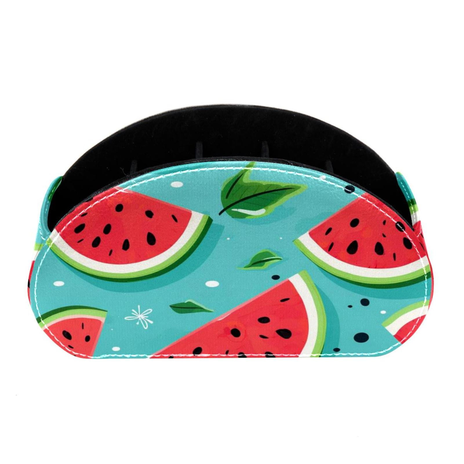 Ownta Watermelon Pattern Pvc Leather Brush Holder With Five