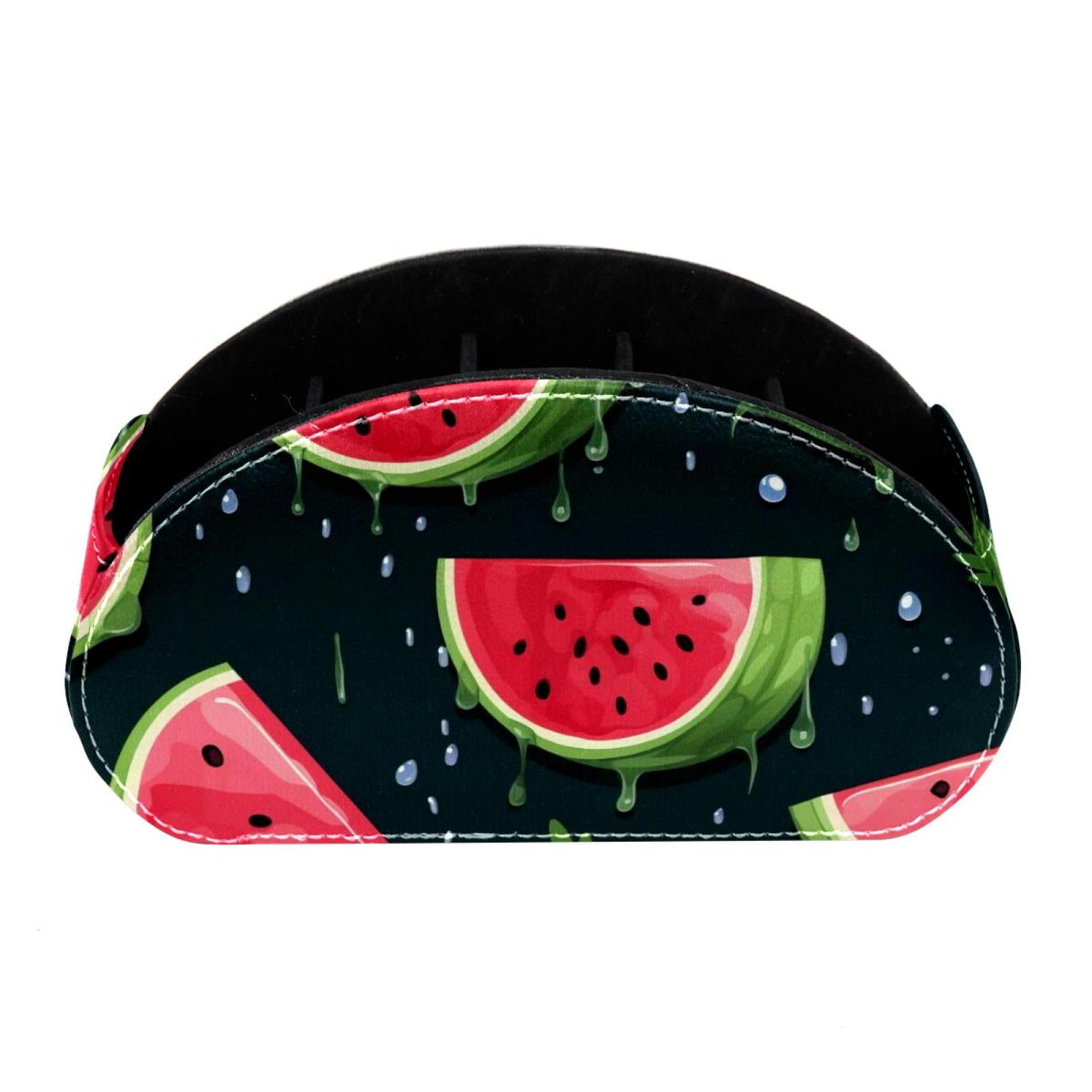 Ownta Watermelon Pattern Pvc Leather Brush Holder With Five