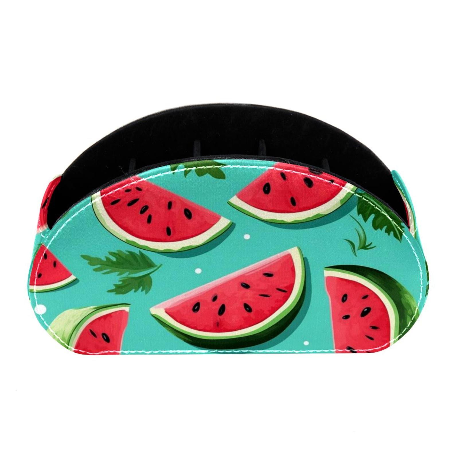 Ownta Watermelon Pattern Pvc Leather Brush Holder With Five