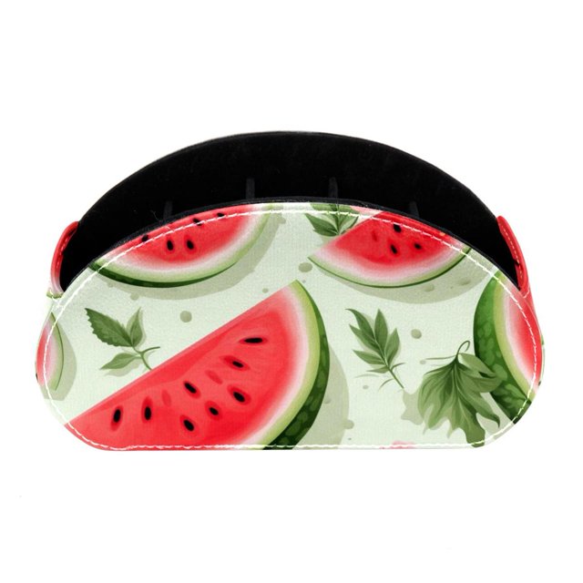 Ownta Watermelon Pattern Pvc Leather Brush Holder With Five