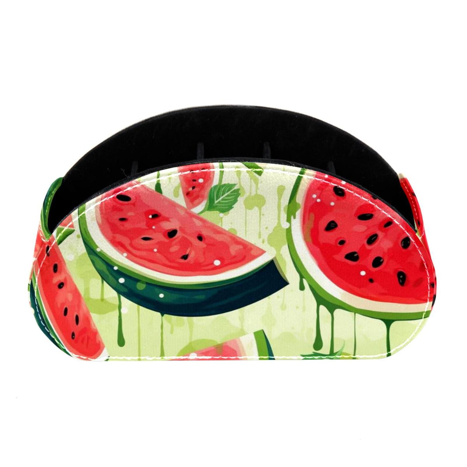 Ownta Watermelon Pattern Pvc Leather Brush Holder With Five