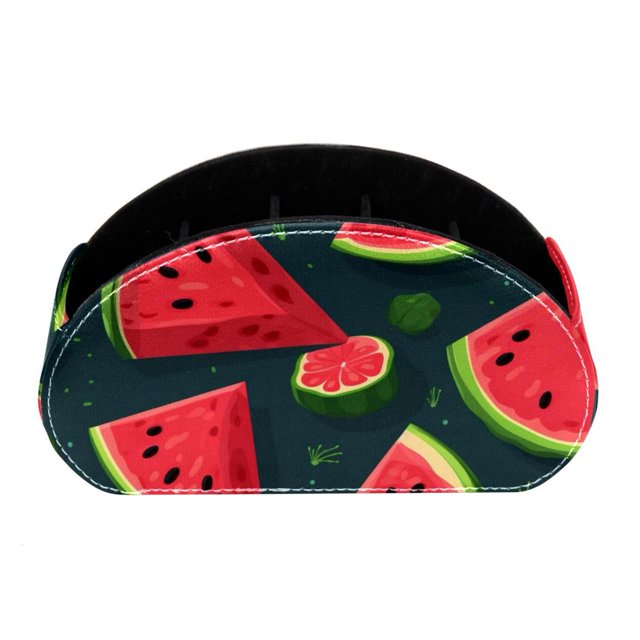 Ownta Watermelon Pattern Pvc Leather Brush Holder With Five