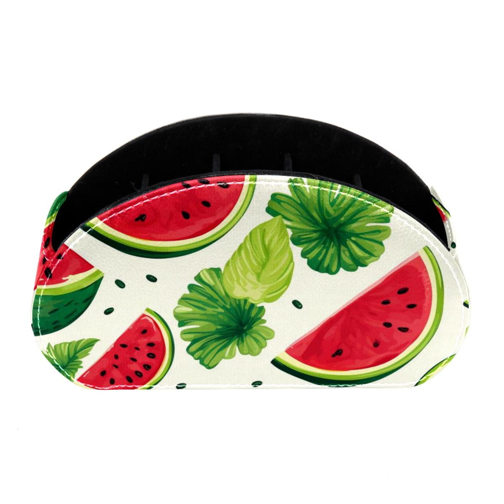 Ownta Watermelon Pattern Pvc Leather Brush Holder With Five