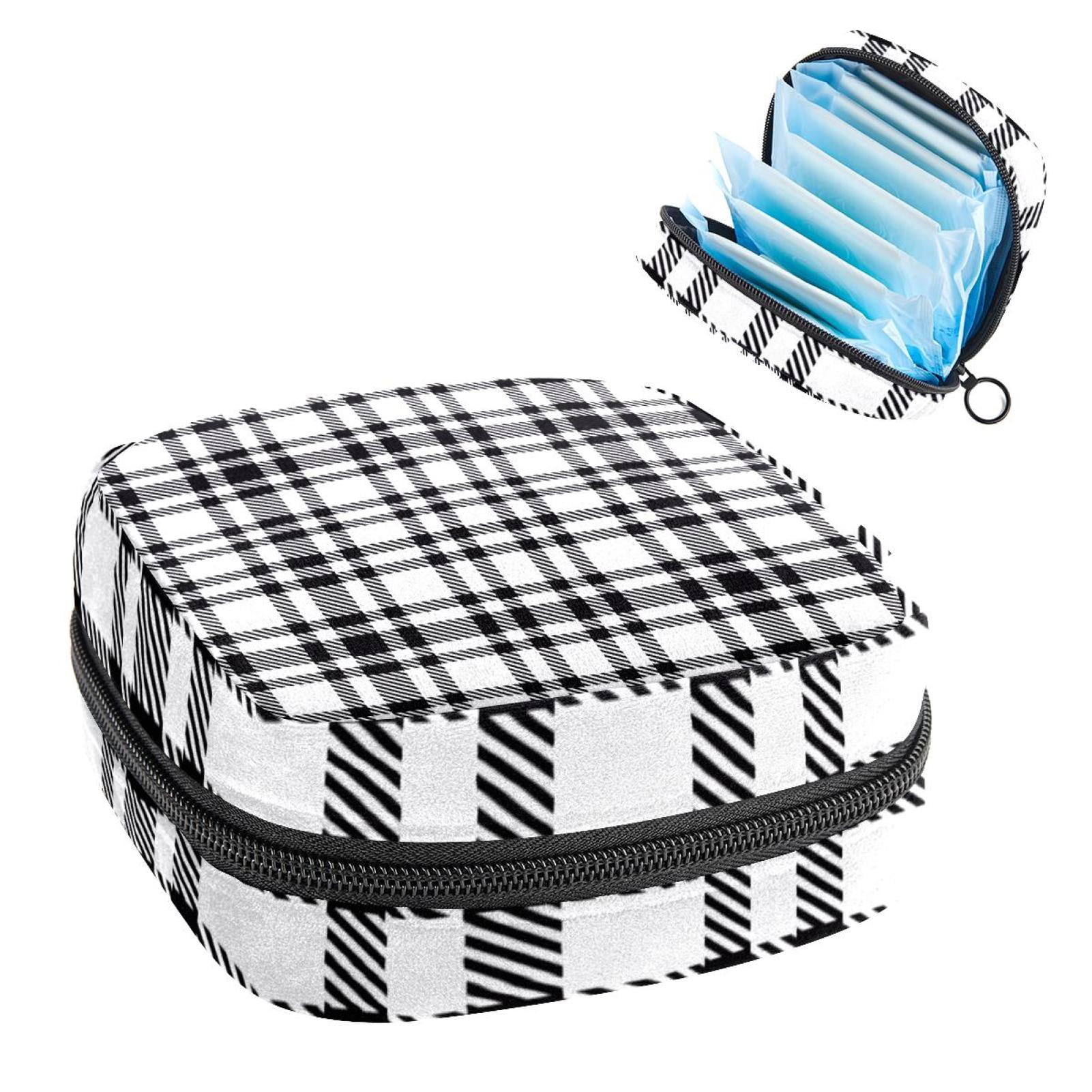Ownta White And Black Scottish Plaid Pattern Premium Storage Bag Period