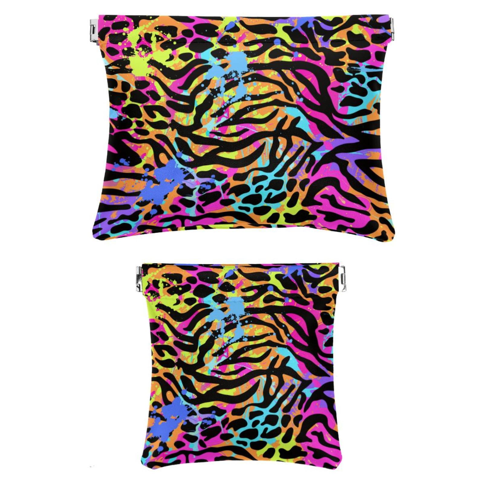 Ownta Wild Sexy Leopard Print Pattern Portable 2 Pack Pu Leather Makeup